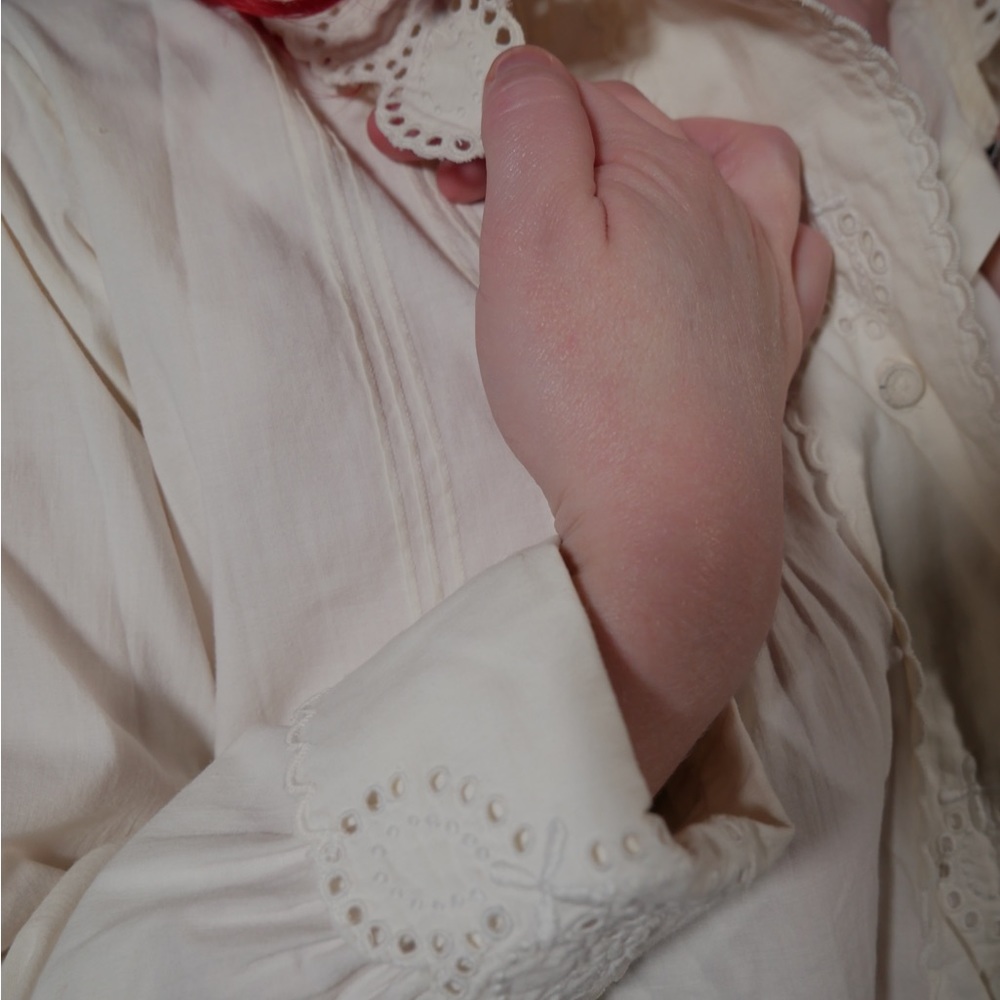 Victorian Edwardian Antique 1800s Night Gown Robe Cot… - Gem